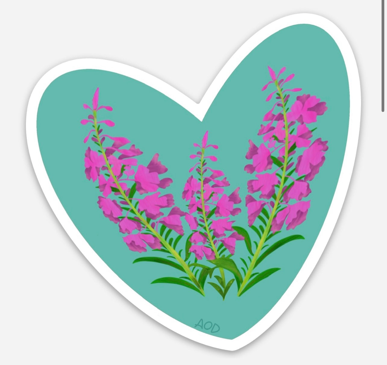Fireweed Love sticker – Ashley Elizabeth Design
